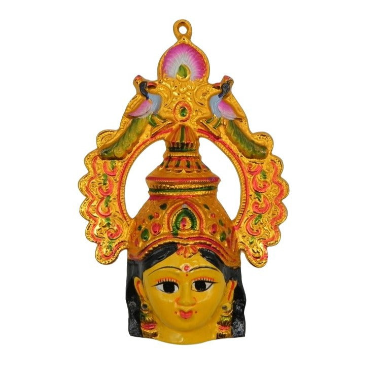 Lakshmi Face with Stone for Pooja Decoration Face / Plain with Mor Muk ...
