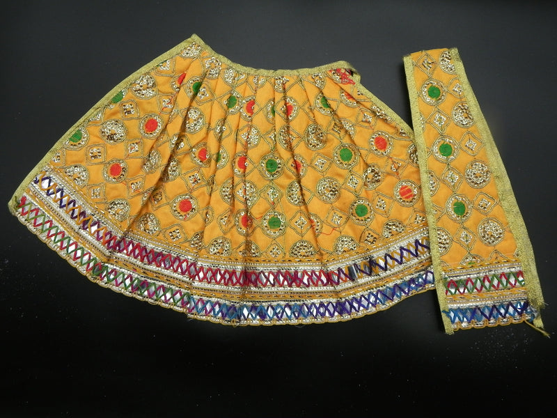 Lehanga and Patka set Height-9 inch {Round chamki design} – The Pooja Store