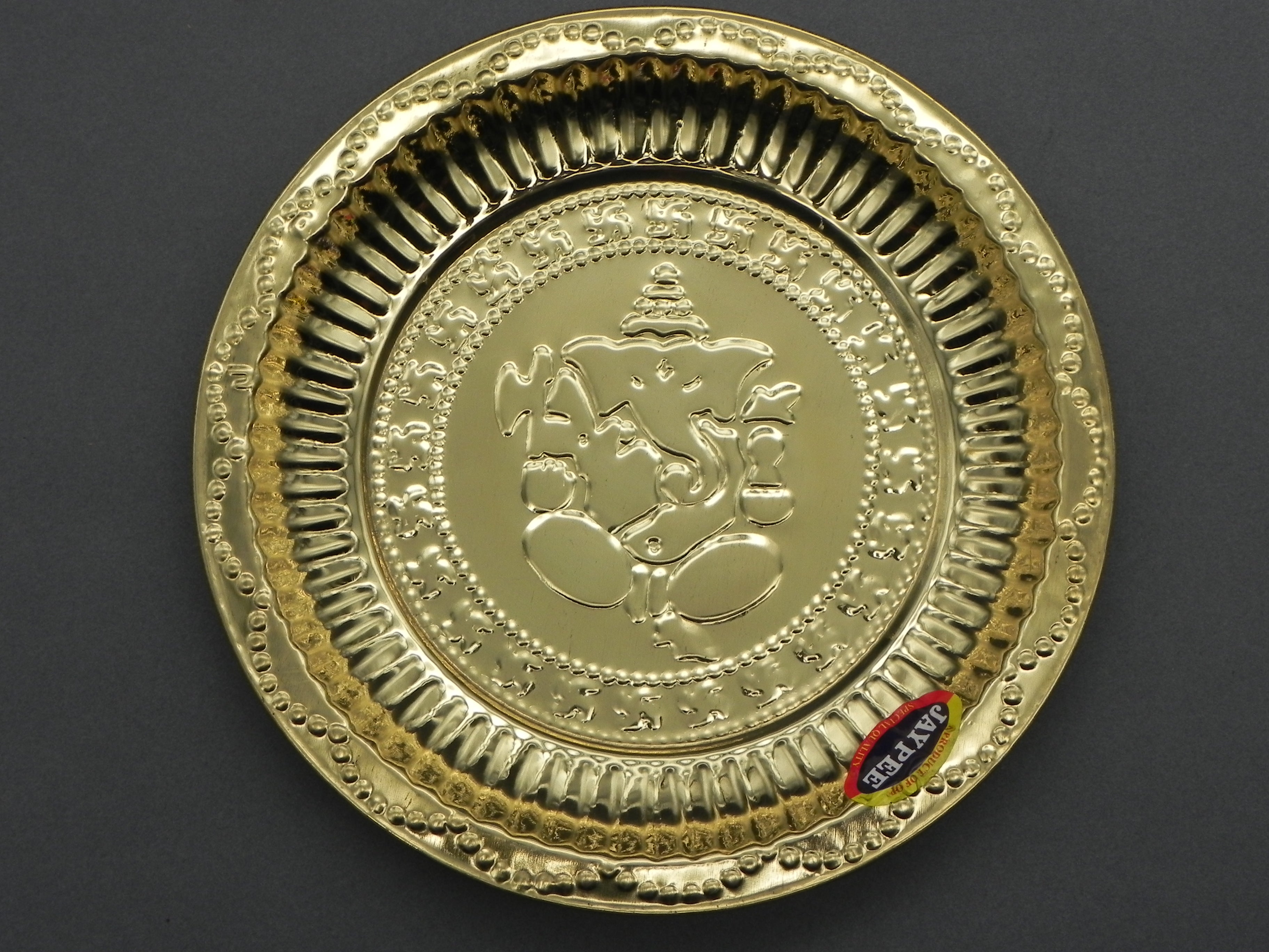 Handcrafted Brass Plate for Sacred Rituals – Svasti Store
